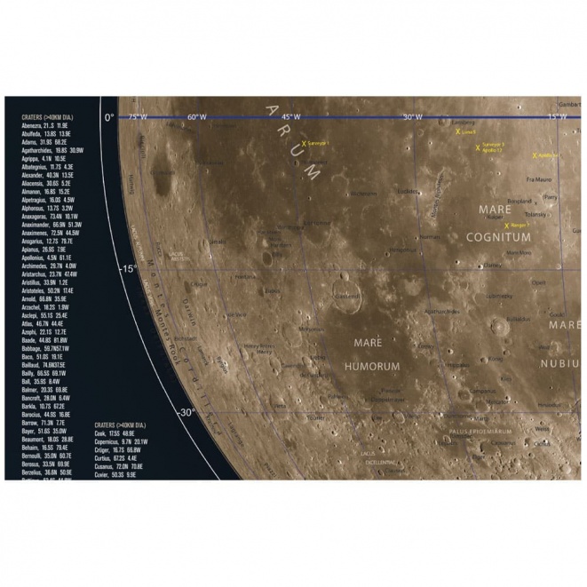 Celestron Observer's Map of the Moon 93704-CGL