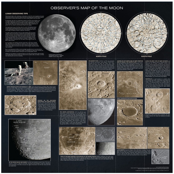 Celestron Observer's Map of the Moon 93704-CGL