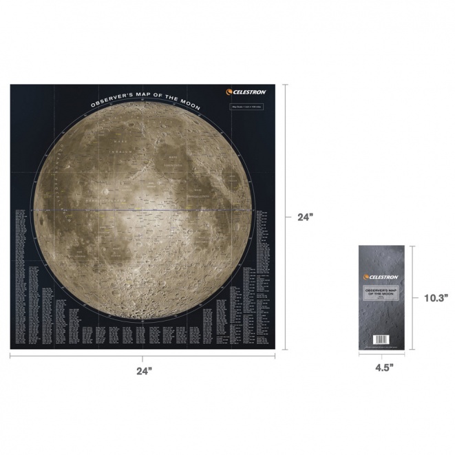 Celestron Observer's Map of the Moon 93704-CGL