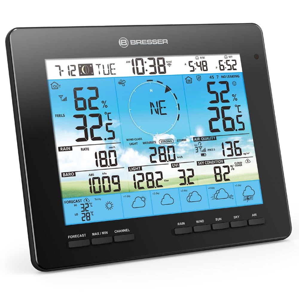 Bresser 7-in-1 Solar 6-Day 4CAST PRO Wi-Fi Weather Station|Centre 7003210