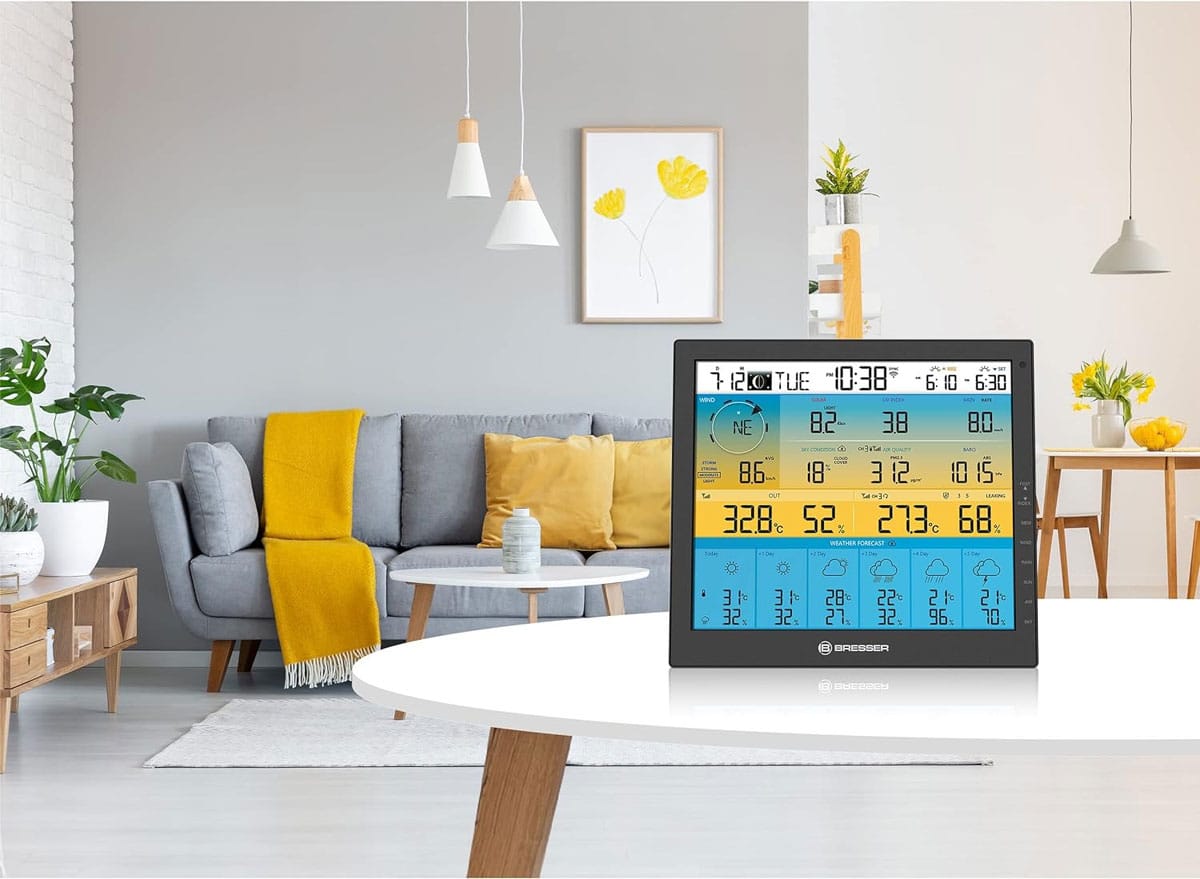 Bresser 7-in-1 Solar Powered Sensor 6-Day 4CAST PRO SF Wi-Fi Weather ...