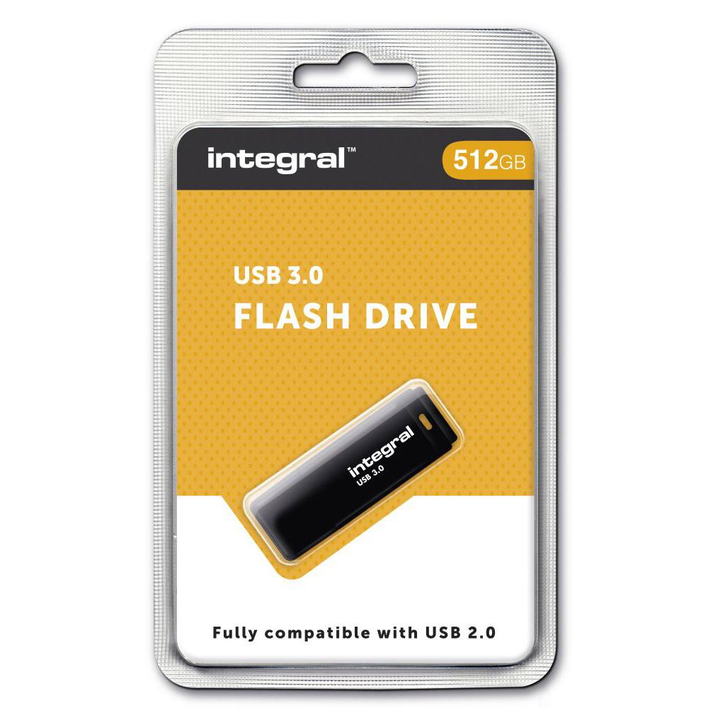 Integral USB 3.0 Flash Drive 512GB - Black INFD512GBBLK3.0