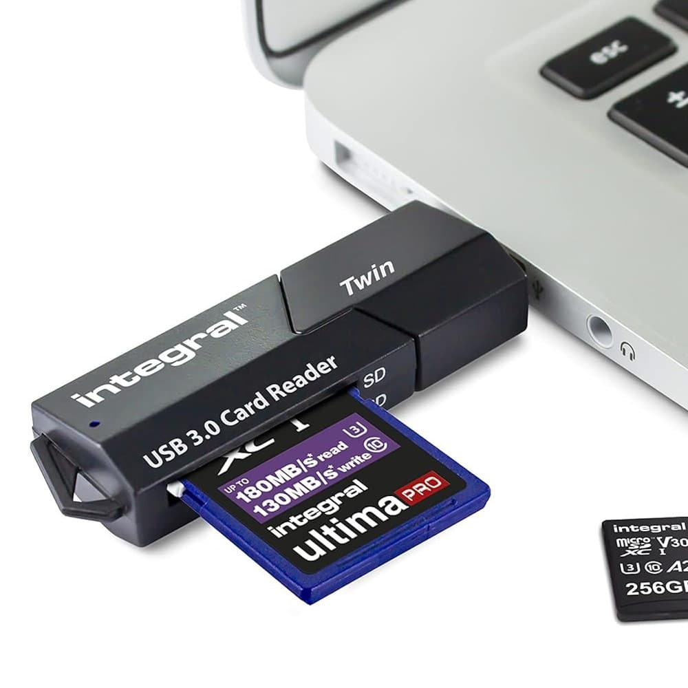 Integral USB 3.0 Twin Dual Slot MicroSD and SD Card Reader| INCRUSB3 ...