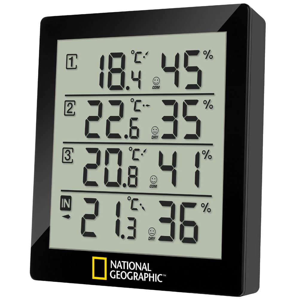 National Geographic Thermo-hygrometer black 4 measurement results 9070200