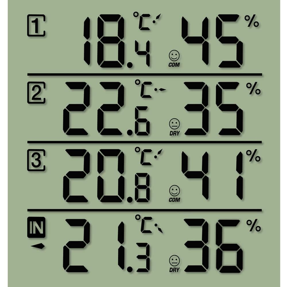 National Geographic Thermo-hygrometer black 4 measurement results 9070200