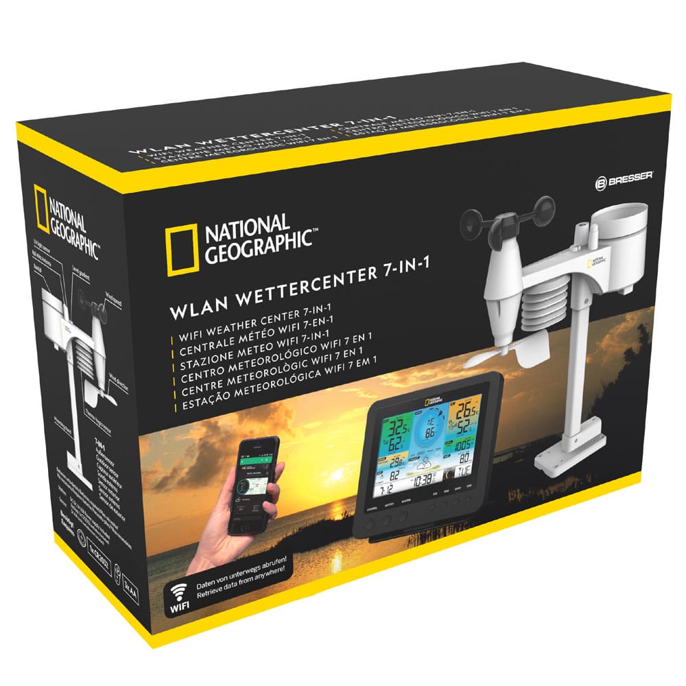 National Geographic Wi-Fi Colour Weather Station|Centre with 7-in-1 ...