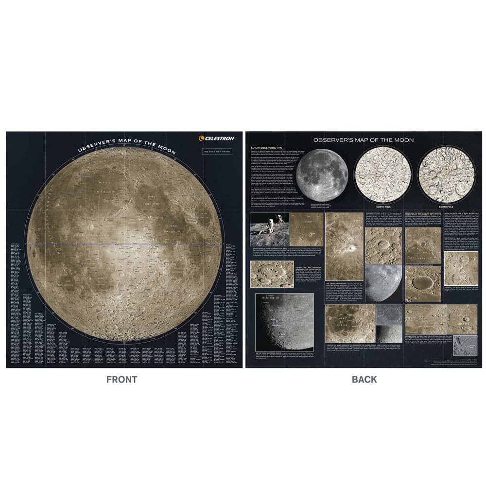 Celestron Observer's Map of the Moon 93704-CGL