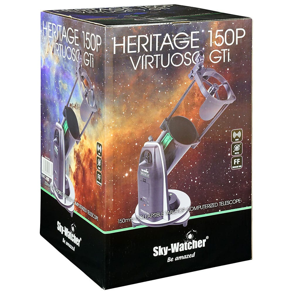 Sky Watcher Heritage 150P FlexTube Tabletop Dobsonian Wi-Fi Astronomy ...