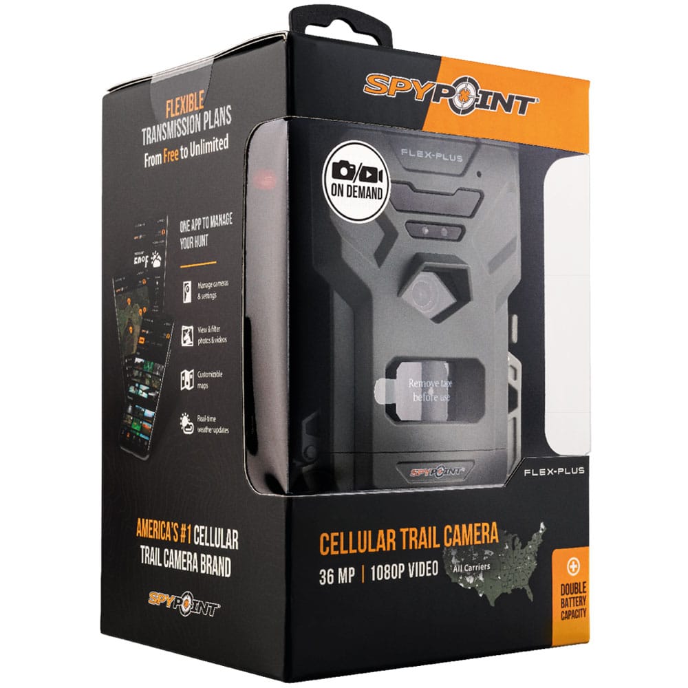 Spypoint Flex-Plus Cellular Trail Camera & Wildlife Camera in Grey Spy ...