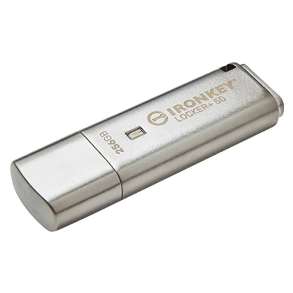 Kingston IronKey Locker+ 50 USB Flash Drive Encrypted 256GB|IKLP50/256GB