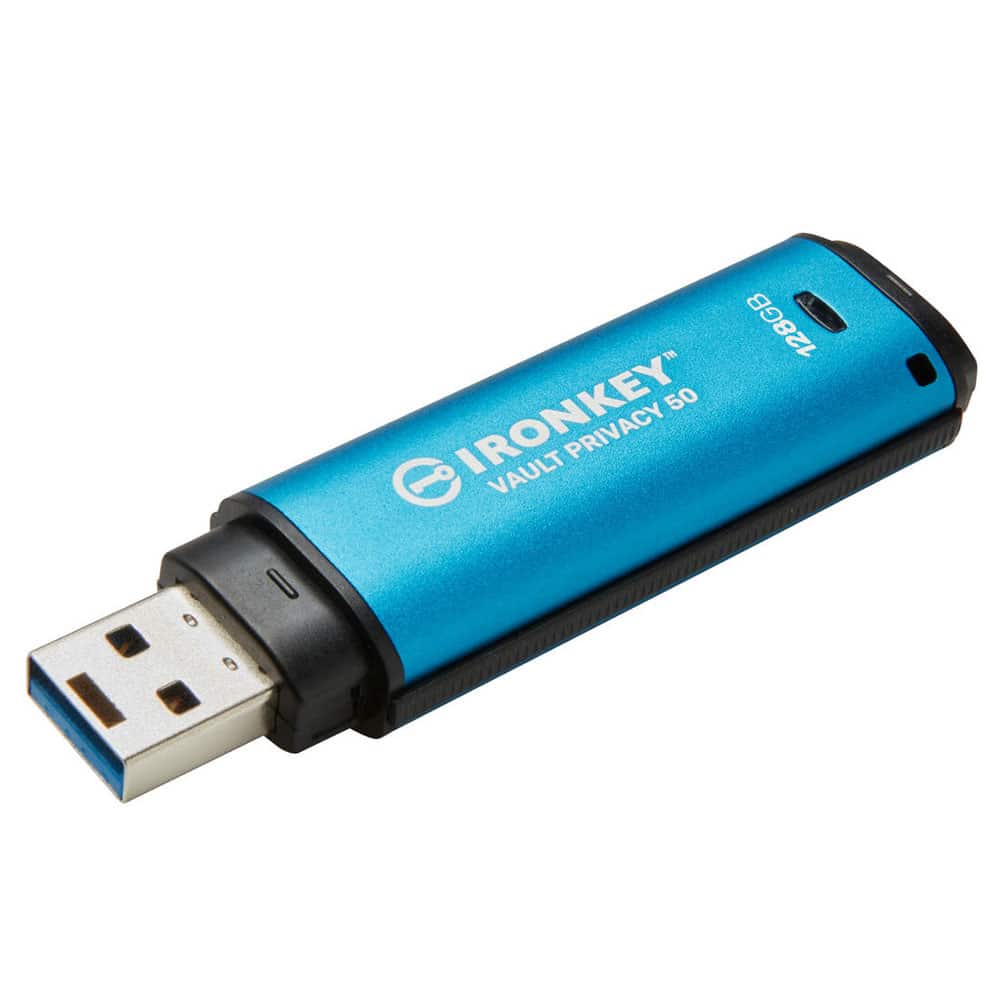 Kingston IronKey Vault Privacy 50 USB Flash Drive XTS AES Encrypted ...
