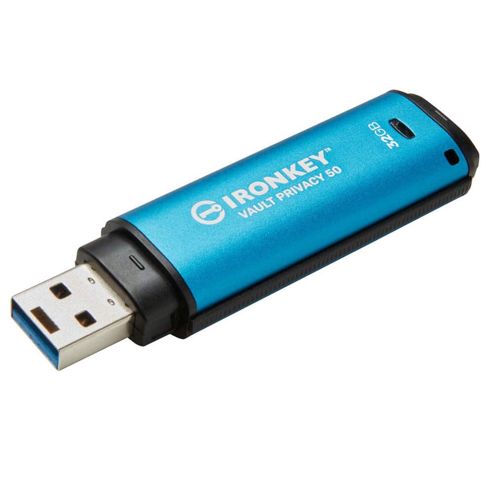 Kingston IronKey Vault Privacy 50 USB Flash Drive XTS AES Encrypted ...