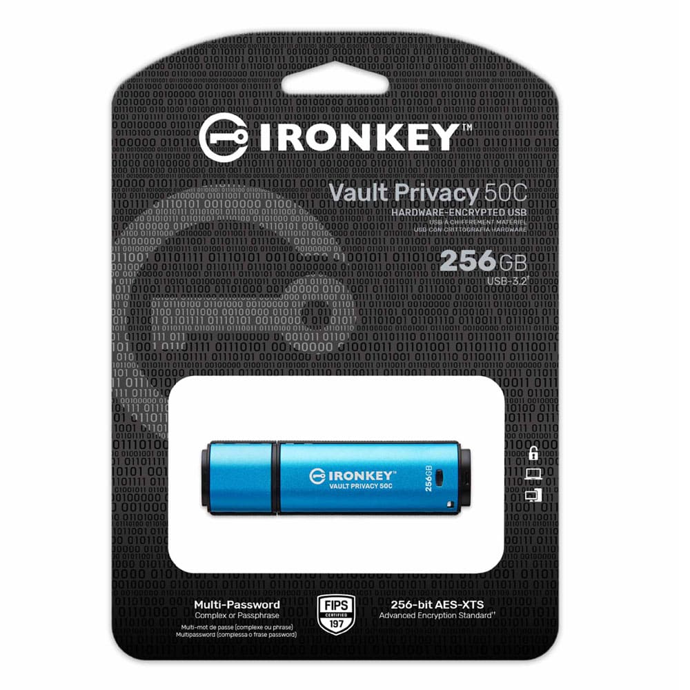 Kingston IronKey Vault Privacy 50 Type-C XTS AES Encrypted USB Flash ...