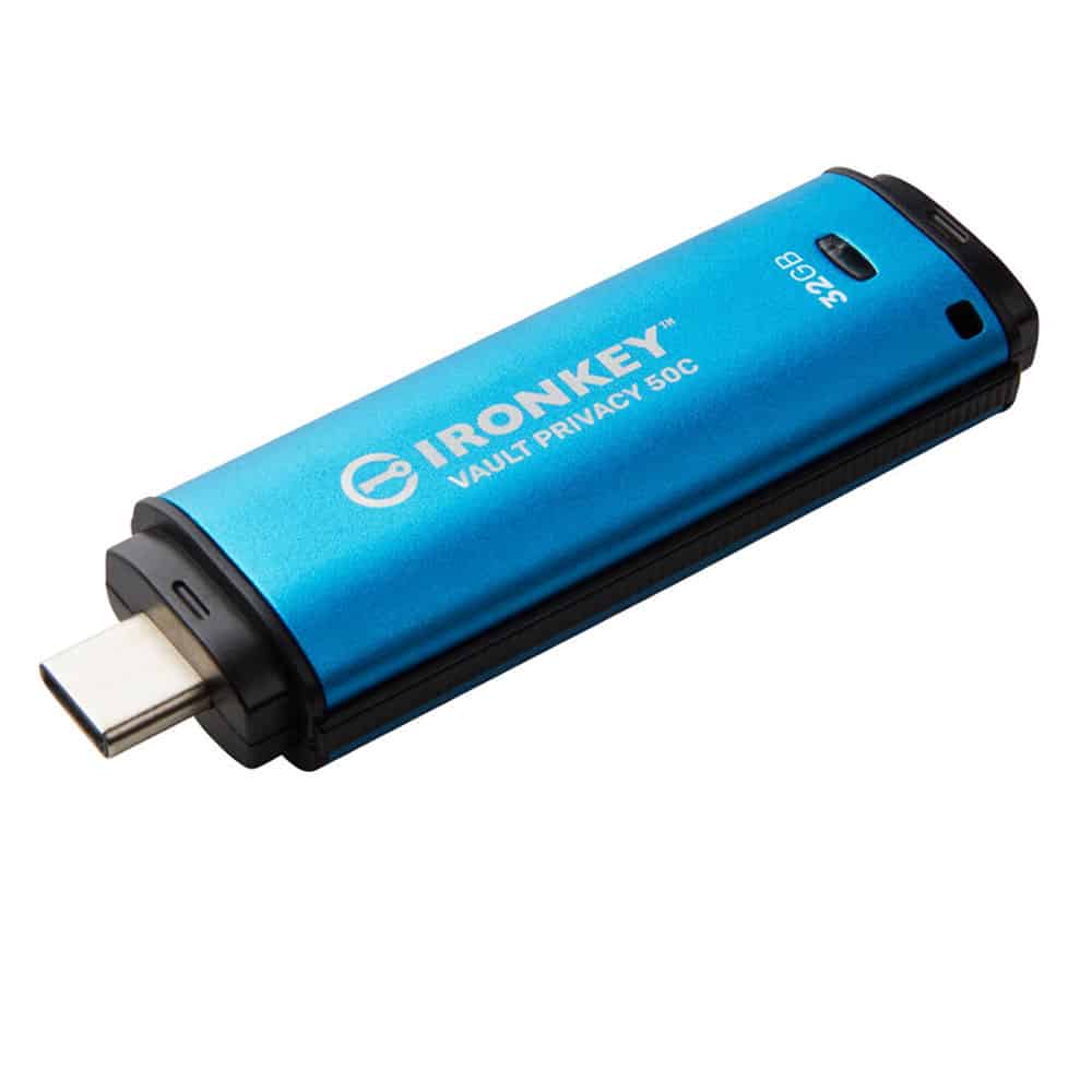 Kingston IronKey Vault Privacy 50 Type-C XTS AES Encrypted USB Flash ...